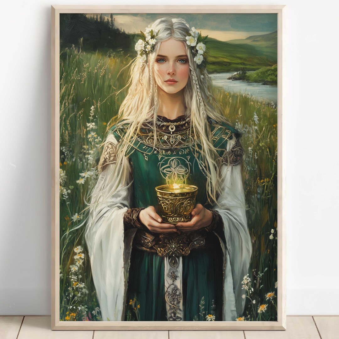 Eir Wall Art, Norse Mythology Decor, Viking Goddess, Goddess of Healing ...