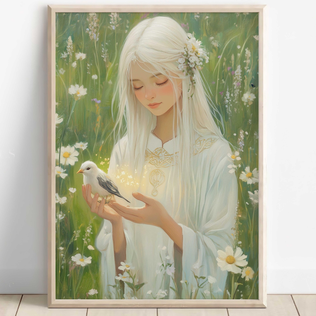 Eir Wall Art, Norse Mythology Decor, Viking Goddess, Goddess of Healing ...