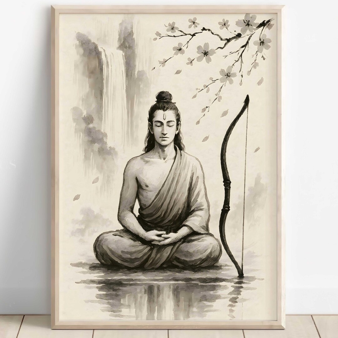 Ram Art, Lord Rama, Ramyana, Ramayan, Hindu God Wall Art, Ram, Rama ...