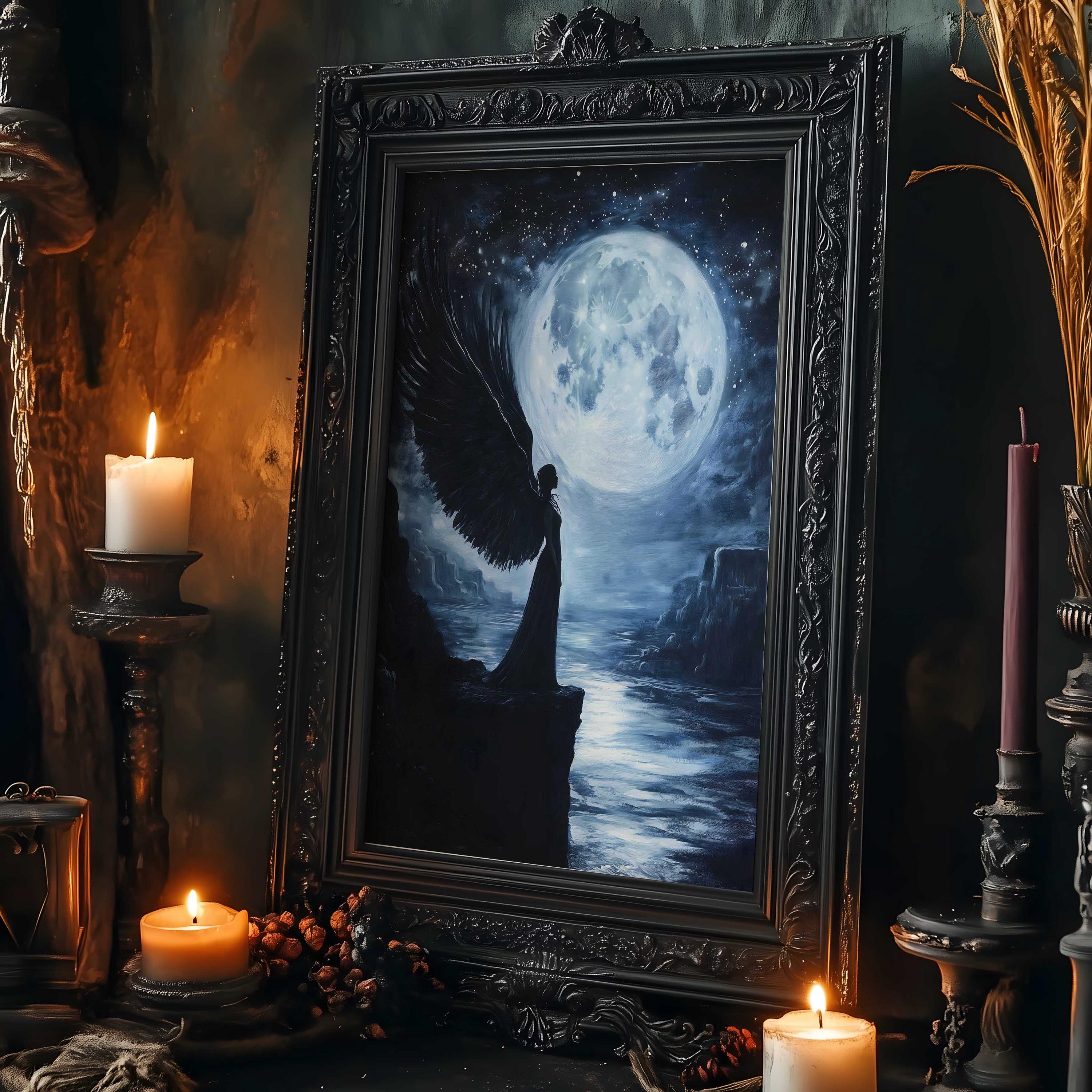 Nyx Wall Art, Greek Goddess of the Night Sky, Nyx Canvas, Mythology ...