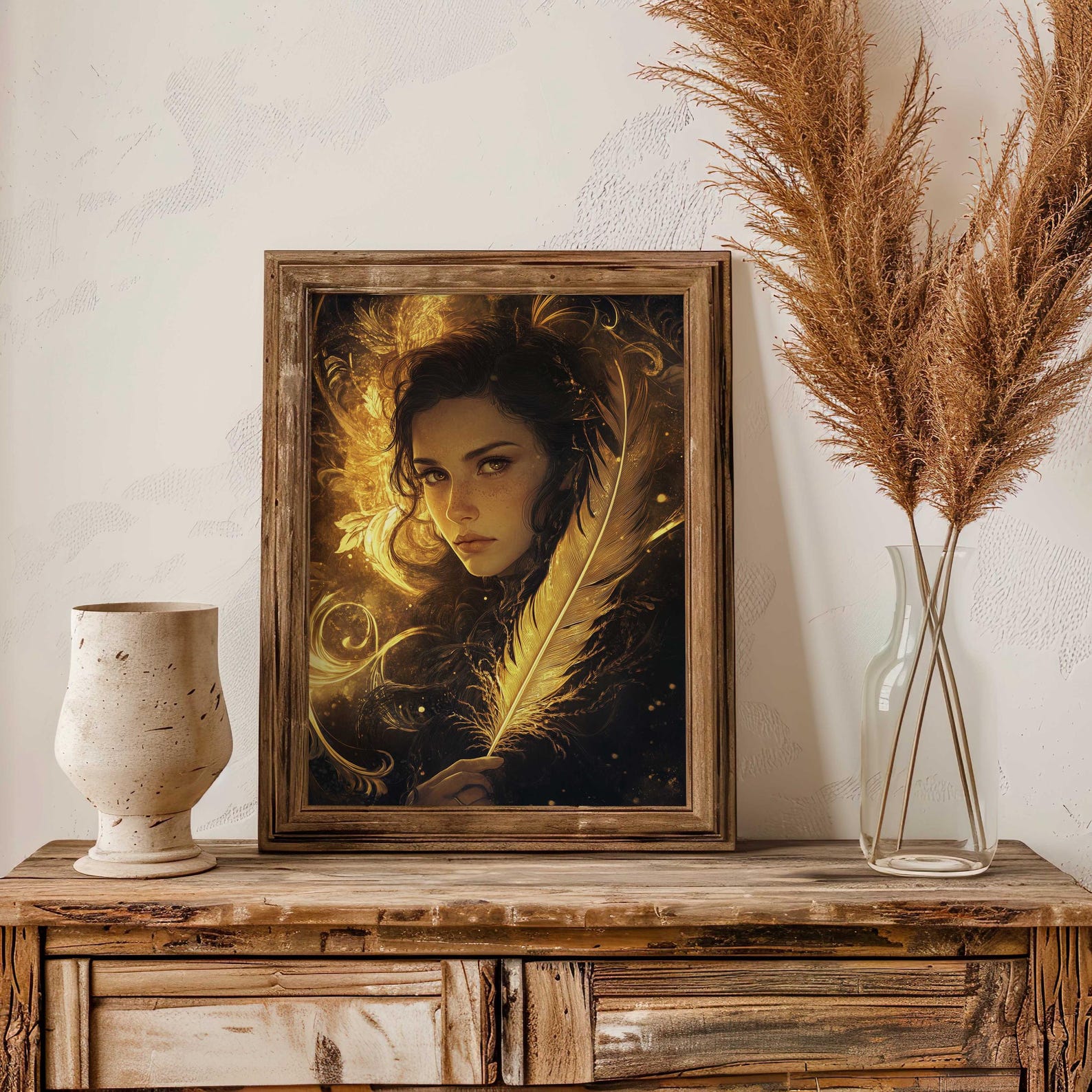 Brigid Celtic Goddess Wall Art, Irish Mythology Print, Goddess of Fire ...