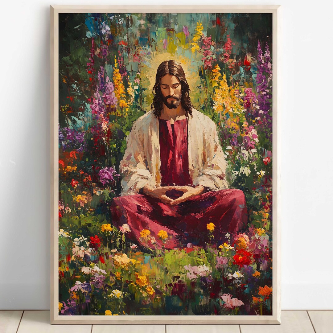 Christian Art, Jesus Meditating, Jesus Christ Meditating, Modern ...