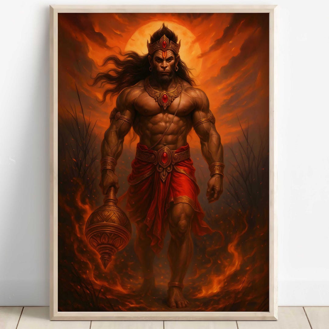 Hanuman Art, Hanuman Painting, Jai Bajarang Bali, Hanuman Art, Hindu ...