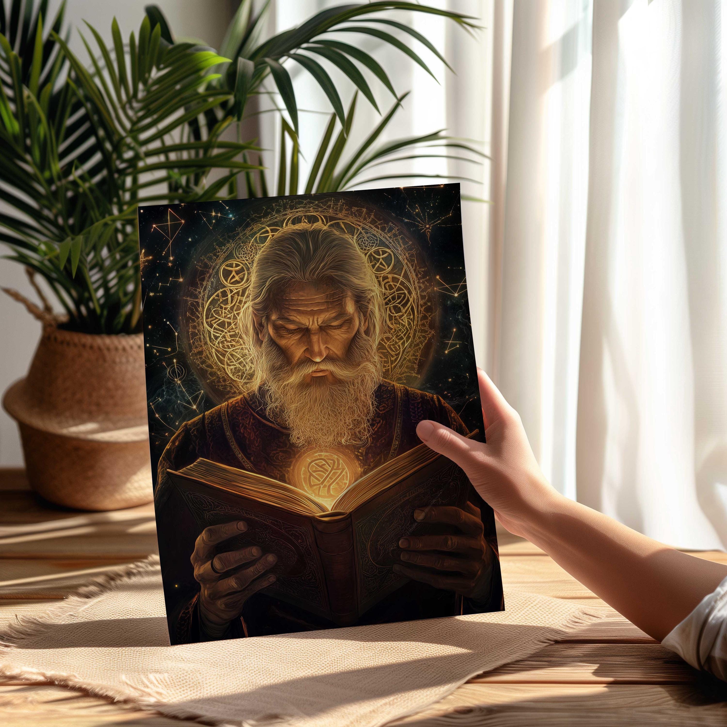 Dagda Celtic God Wall Art, Irish Mythology Print, God of Wisdom and ...