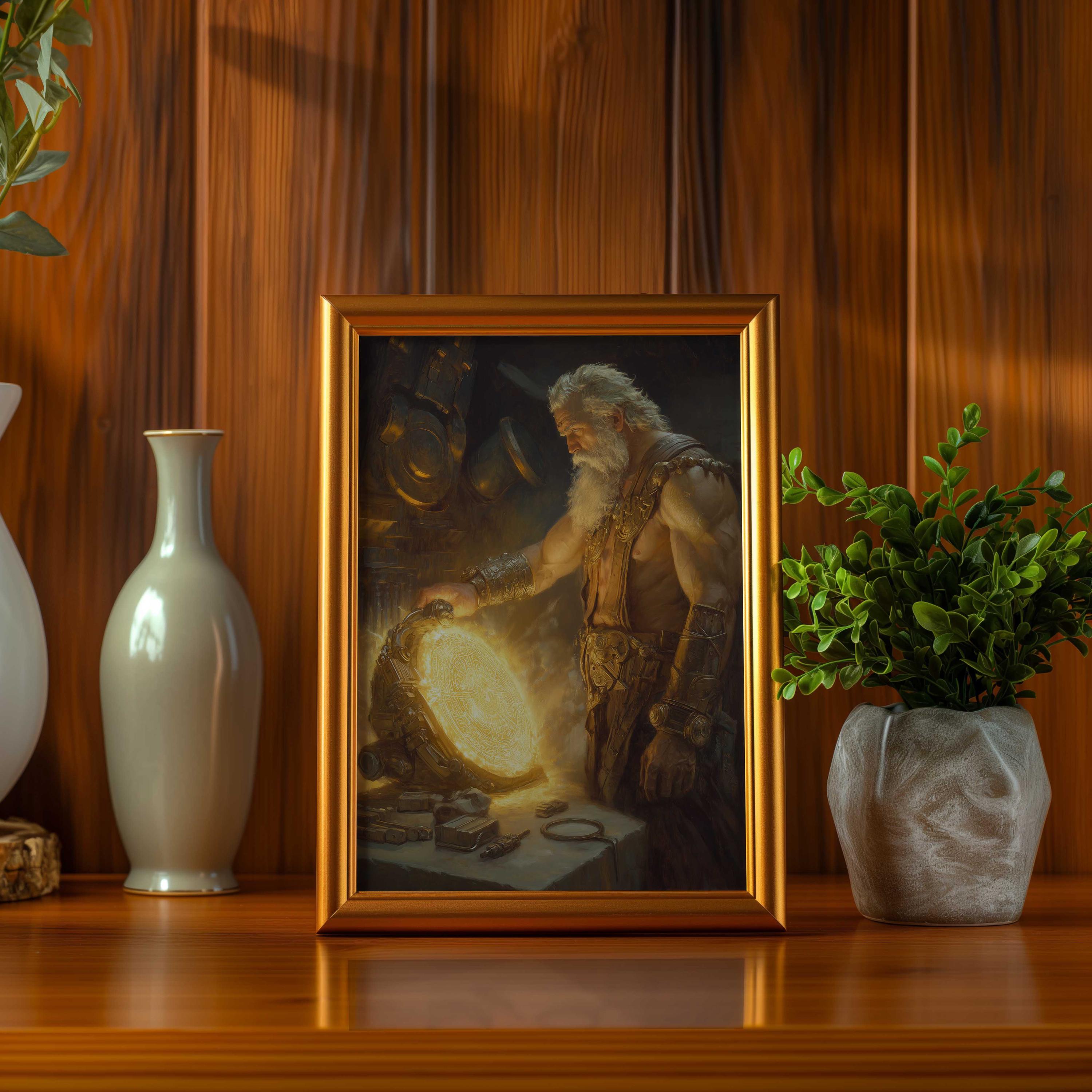 Hephaestus Wall Art, God of Fire, Blacksmithing, and Craftsmanship ...