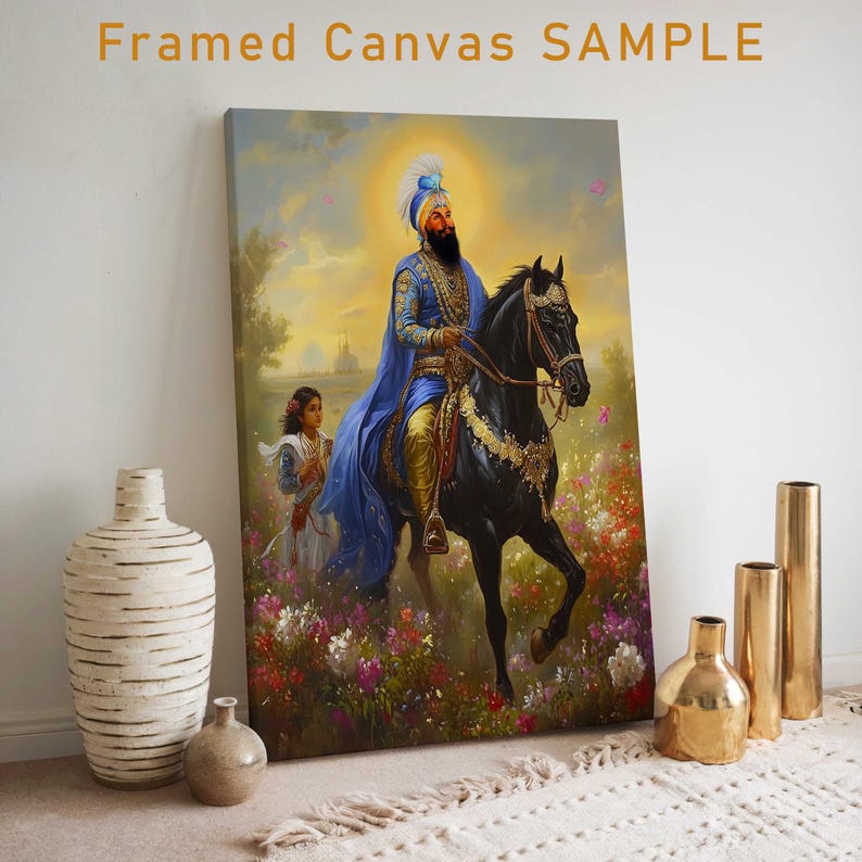 Guru Gobind Singh, 10th Sikh Guru (1675–1708), Sikh Art, Religious Art ...