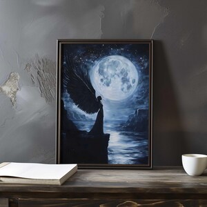 Nyx Wall Art, Greek Goddess of the Night Sky, Nyx Canvas, Mythology ...