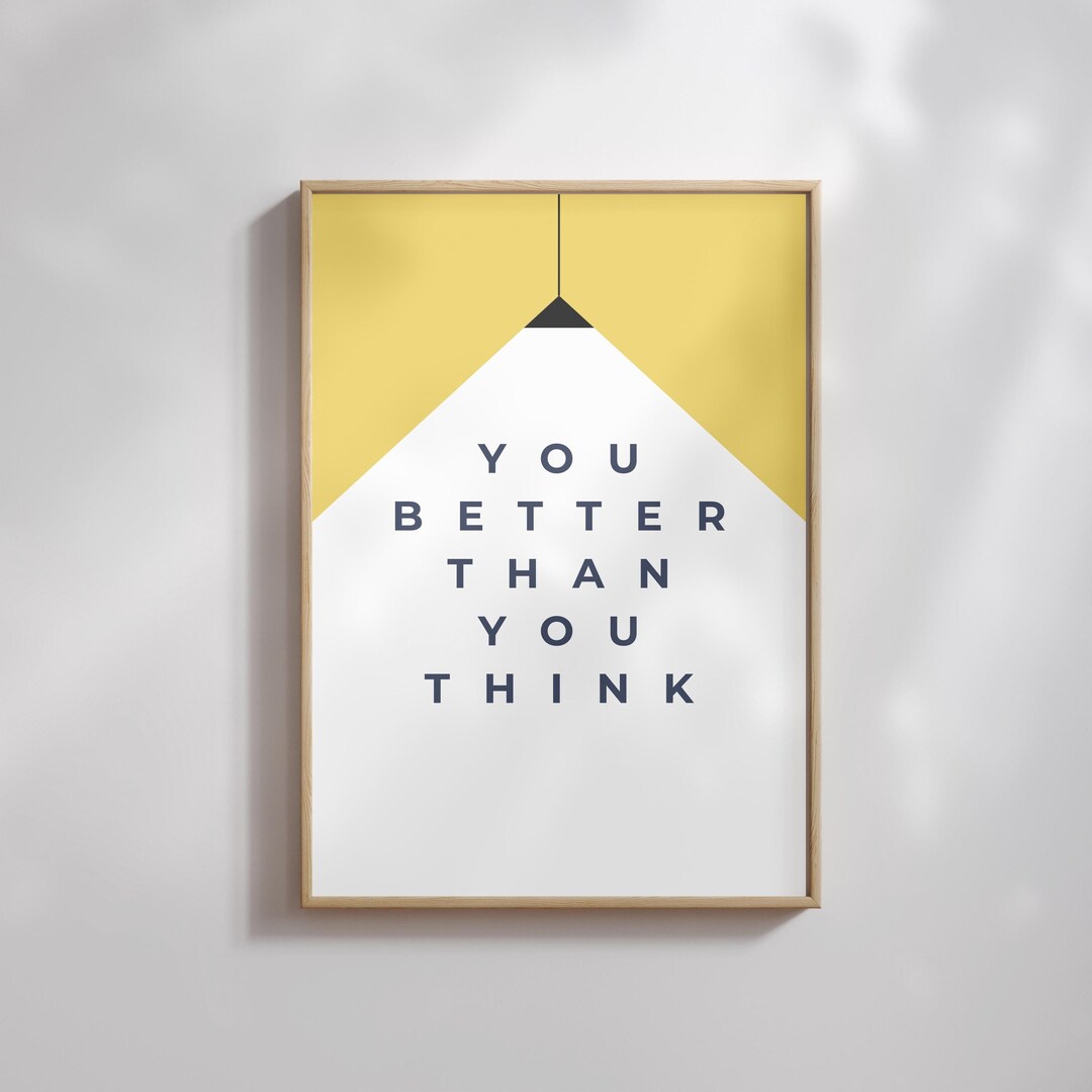 Minimalist Motivational Wall Art Positive Mindset Print for Office ...