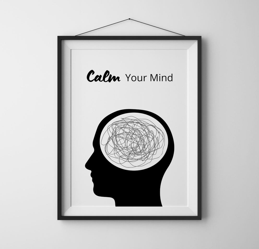Stress Relief Wall Art, Calm and Peaceful Design, Mental Health ...