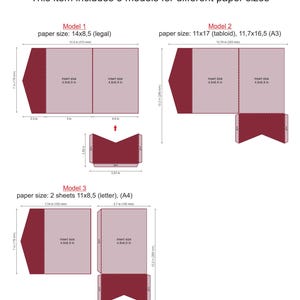 DIY Classic 5x7 Pocket Wedding Invitation Template Svg Tri-fold (cdr Ai Dxf Pdf), Simple Cricut ...