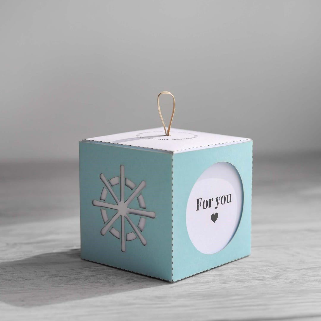 Ship Steering Wheel Svg Gift Box Template Cricut Lamp, Laser Cut ...