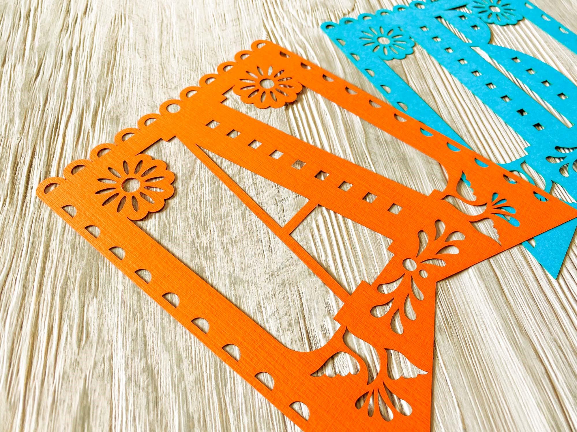 Mexican Papel Picado Alphabet Banner Svg Cricut Template Bunting Flags ...