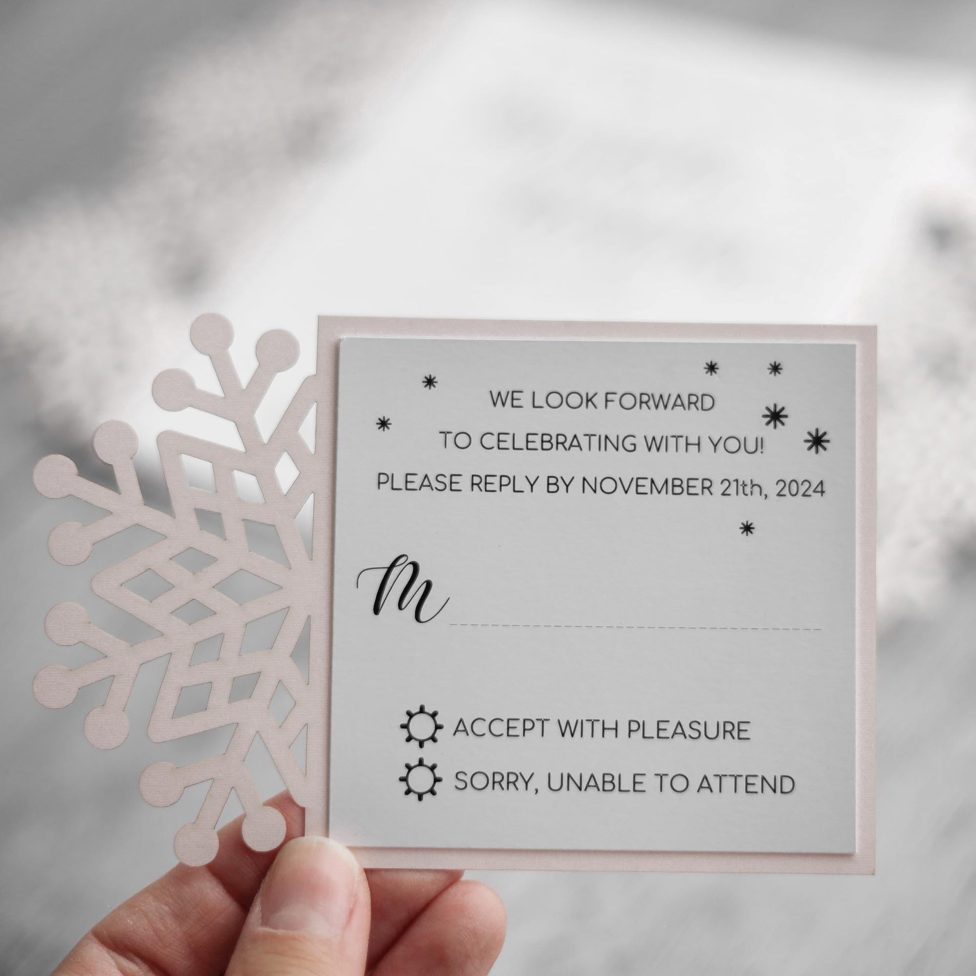 Template Snowflake Invitation Svg, Winter Invites Gatefold, Cricut ...