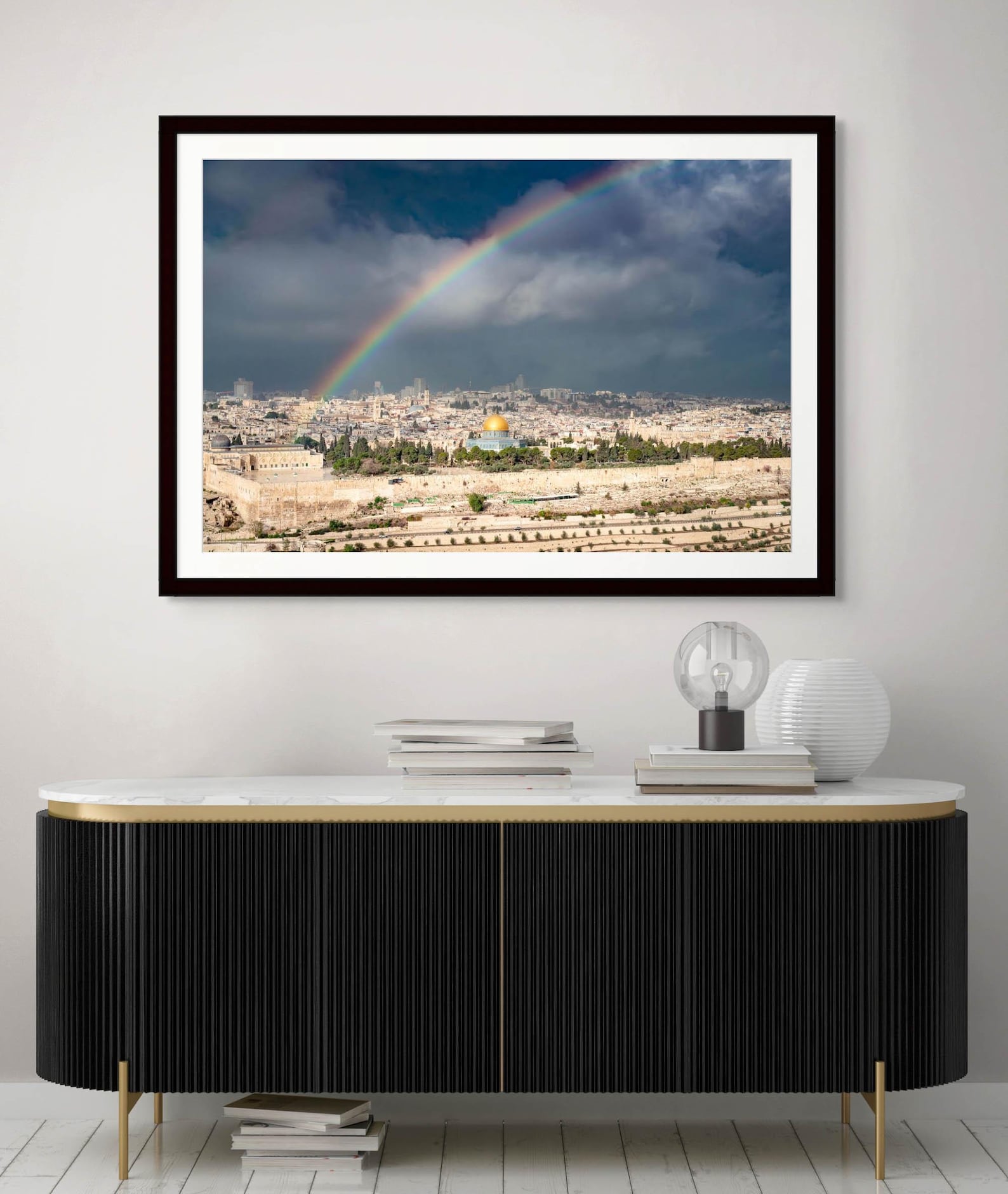 Jerusalem Rainbow Photo Print: Temple Mount Wall Art - Etsy