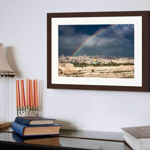 Jerusalem Rainbow Photo Print: Temple Mount Wall Art - Etsy