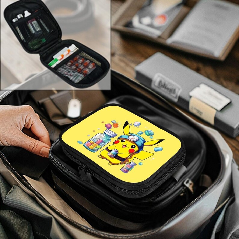 Pokemon Pikachu Travel Medicine Kit High Quality Fabric Comfortable and ...