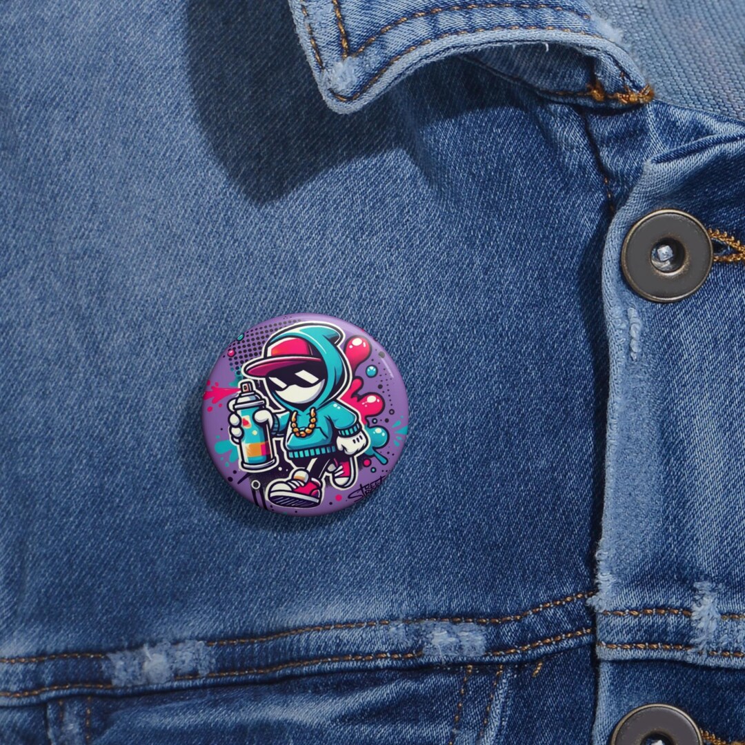 Graffiti Pin Buttons, Street Art Pins, Custom Badge Set, Artistic ...