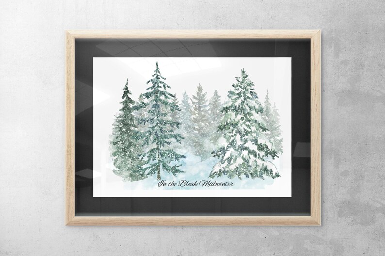 In the Bleak Midwinter Winter Christmas and Winter Printable Wall Art ...