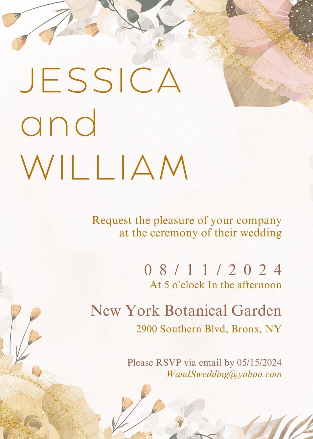 Wedding Invitation Template Set | Customizable Wedding Invite | Instant ...