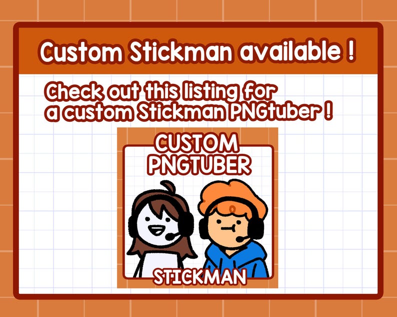 Stickman Pngtuber Avatar: Ready to Use Veadotube Model (instant ...
