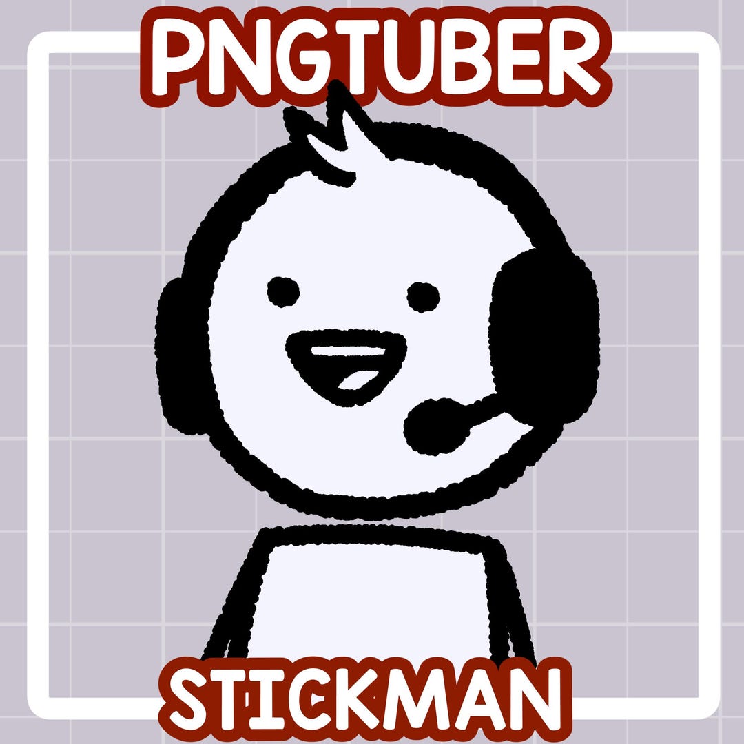 Stickman Pngtuber Avatar: Ready to Use Veadotube Model (instant ...