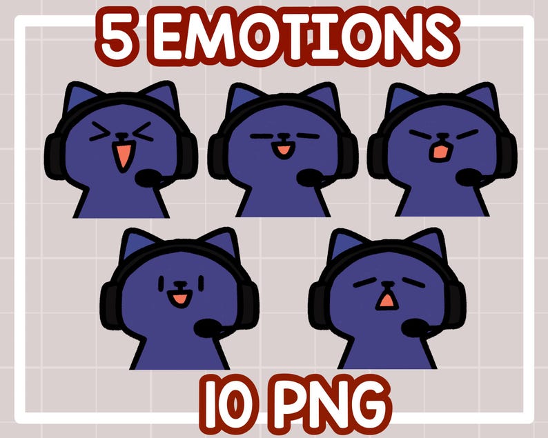 Gato negro PNGtuber, gato azul PNGtuber, gato gamer PNGtuber, modelo ...