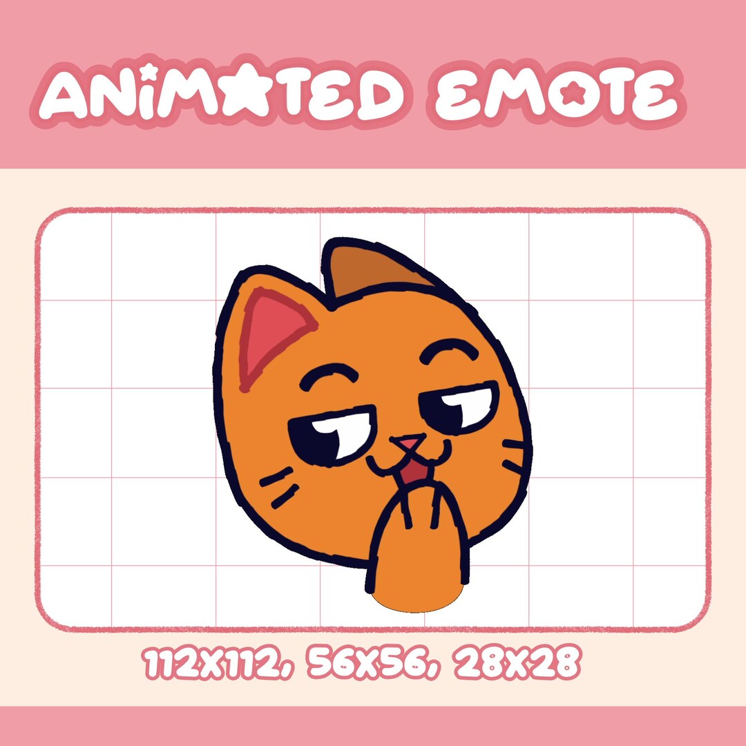 Animated Emote/animated Emote Cat Lifting Eyebrows /reaction Emote ...