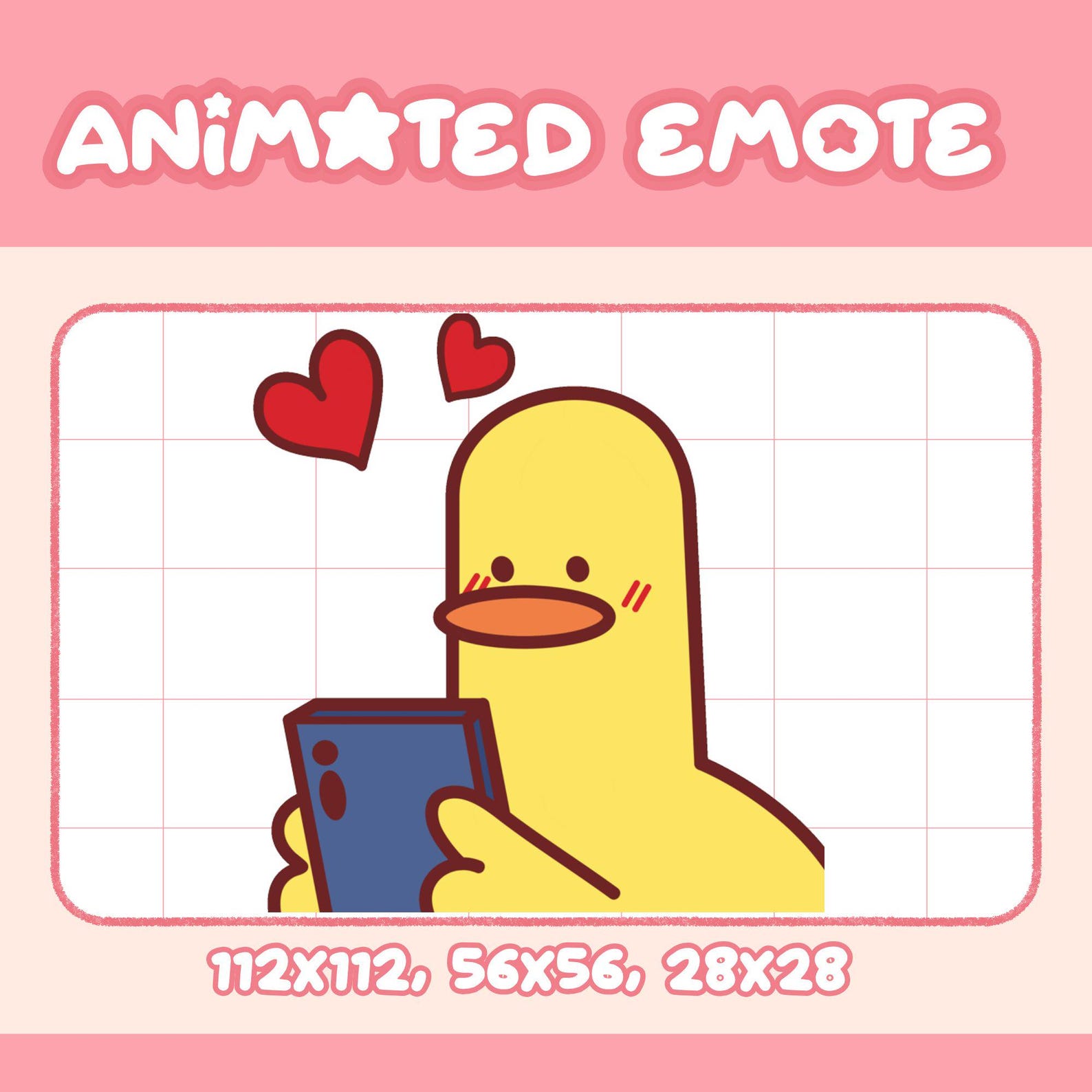 Twitch Animated Emote/ Duck Emote/ Duck Receiving Love Message ...