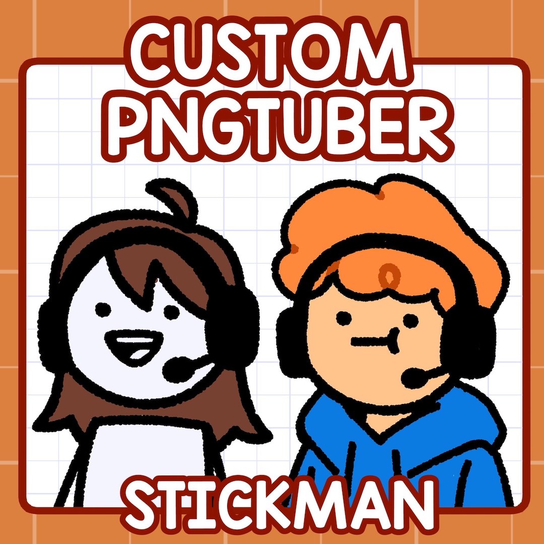 Custom Pngtuber Avatar: Stickman, Ready to Use Veadotube Model (instant ...
