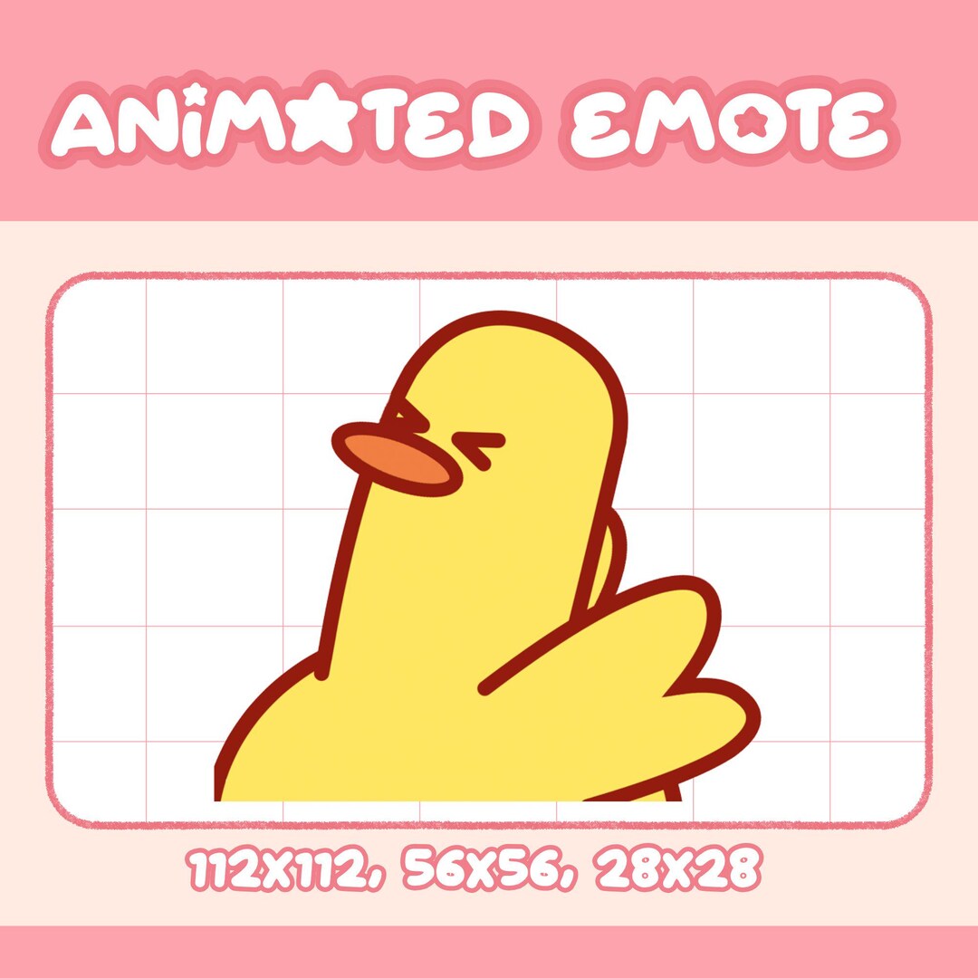 Twitch Animated Emote Duck Emote Duck Panicking and Running From Left ...
