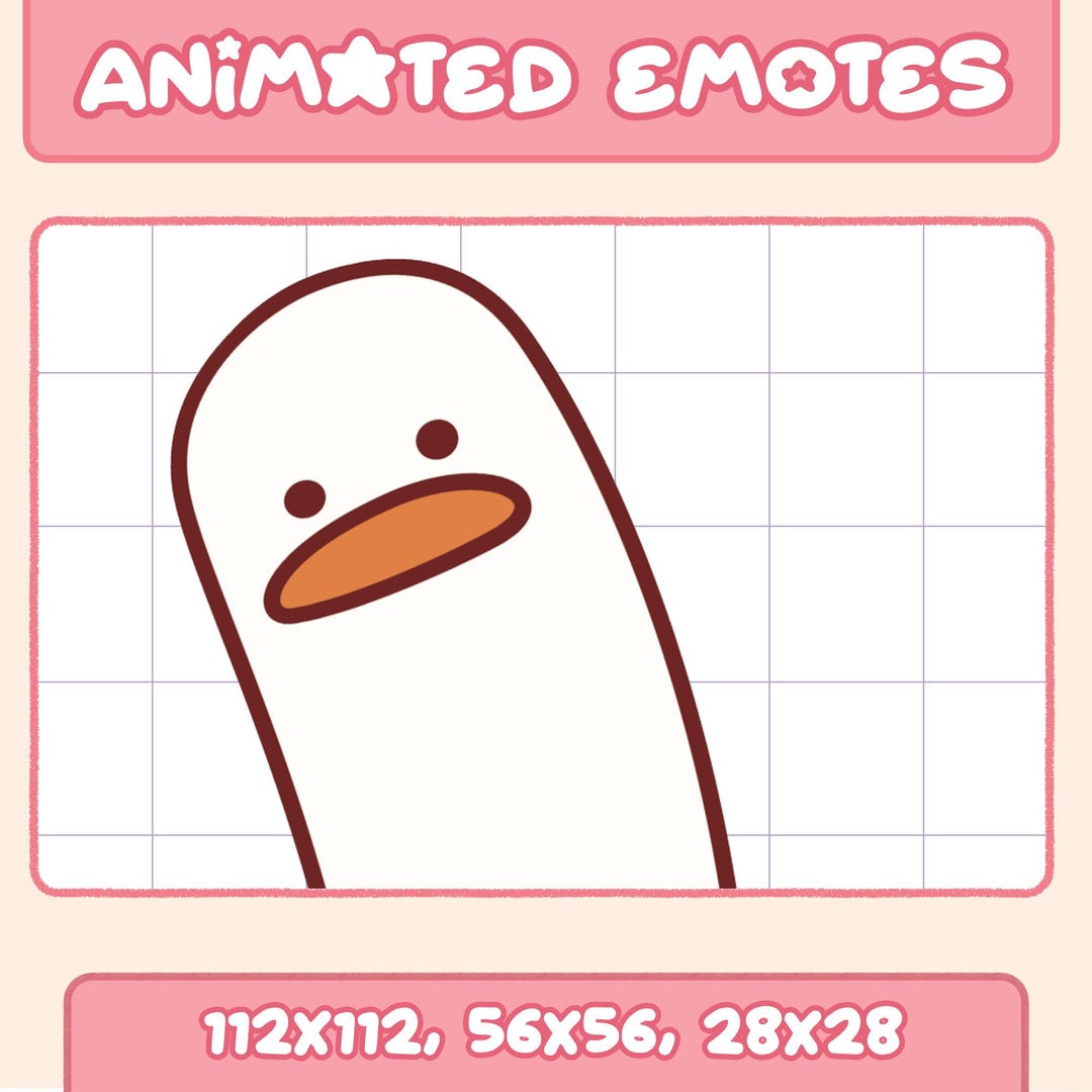 Animated Emote White Duck Emote Goose Emote Bouncing Emote, Dancing ...