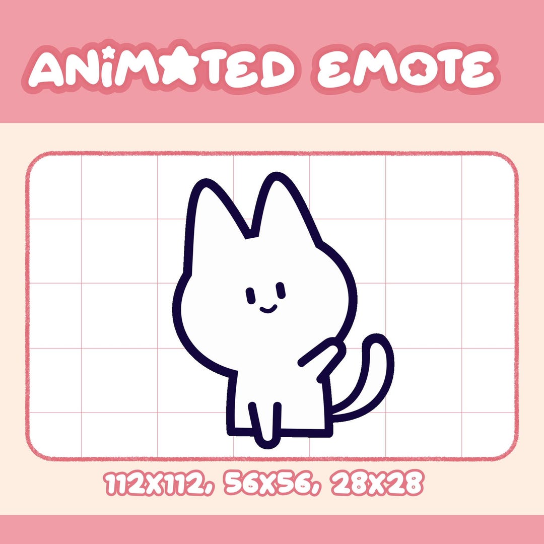 Animated Emote, Animated Cat Emote Saying Hi, Happy Cat, Animated Emote ...