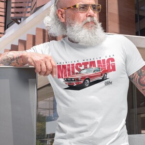 Ford Mustang GT Unisex Tee, Muscle Car Lover Gift, Red Mustang Tshirt ...