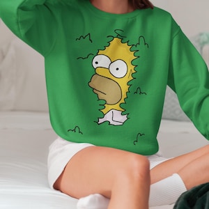 The Simpsons Sweatshirt, Homer Simpson in the Bushes Shirt, Funny Homer ...
