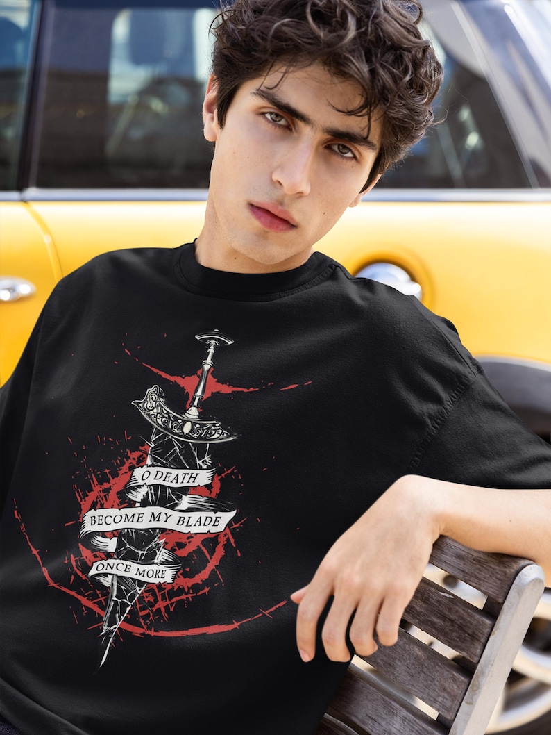 Maliketh the Black Blade Shirt, Gothic Elden Ring Fan Apparel, Dark ...
