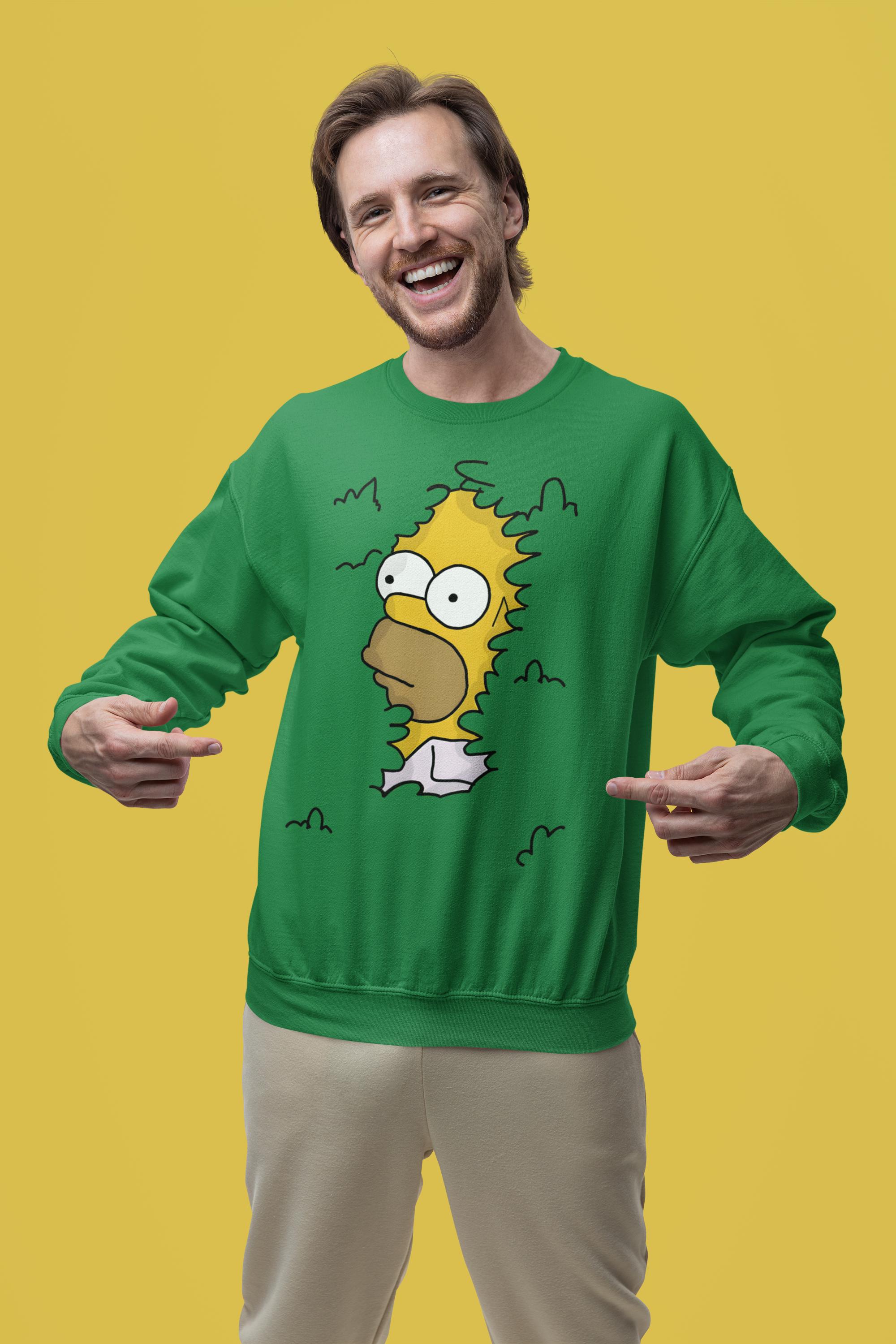 The Simpsons Sweatshirt, Homer Simpson in the Bushes Shirt, Funny Homer ...