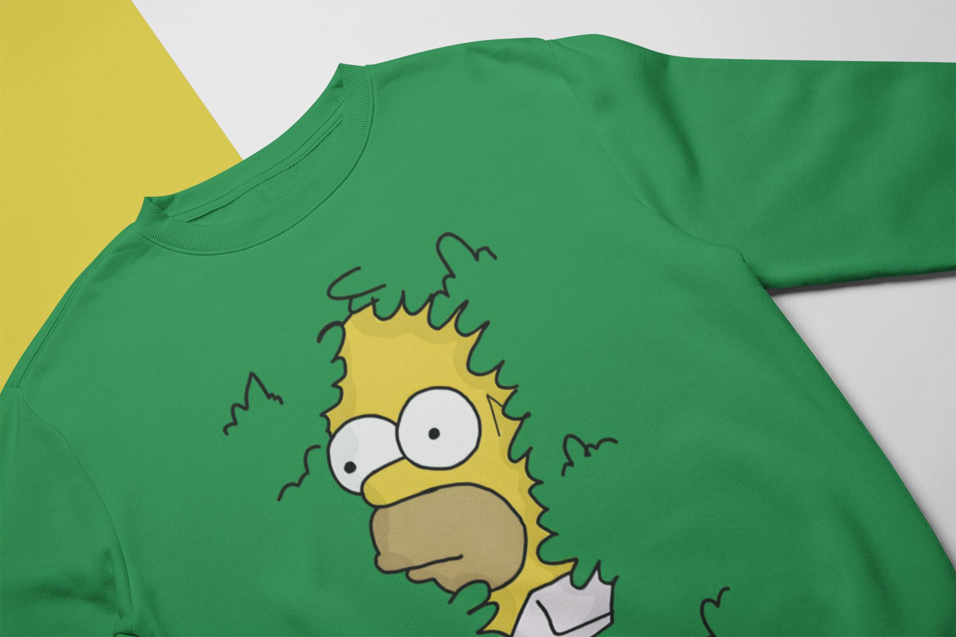 The Simpsons Sweatshirt, Homer Simpson in the Bushes Shirt, Funny Homer ...