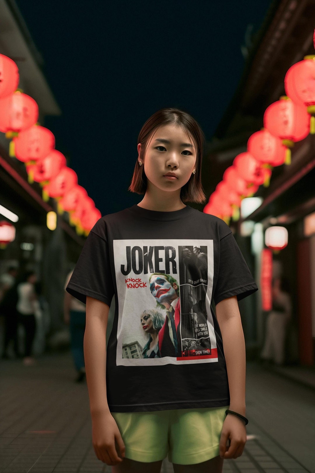 Joker Buff T-shirt: Joaquin Phoenix Film Tee, Arthur Fleck and Harley ...