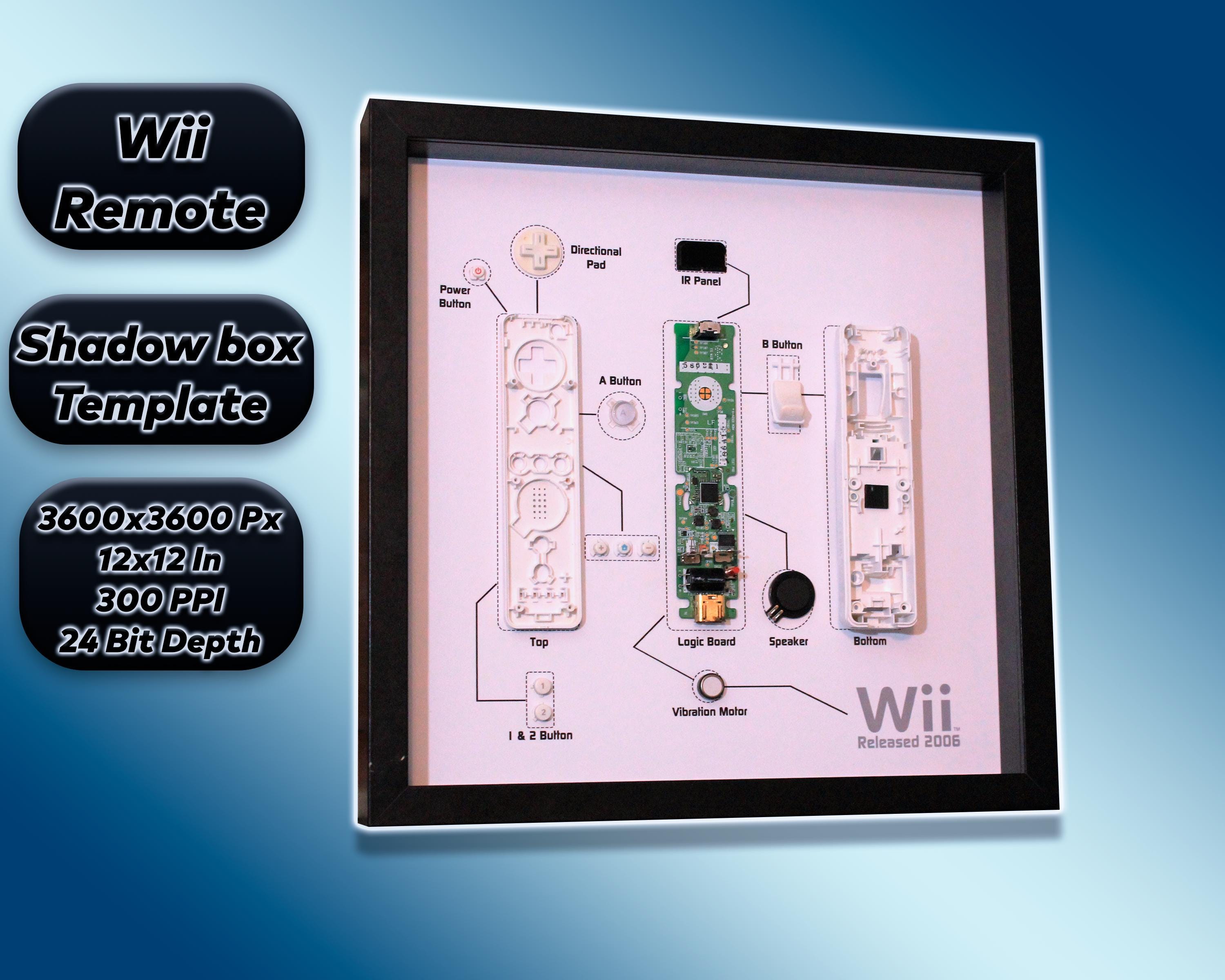 Wii Remote Teardown Shadow Box Template - Etsy