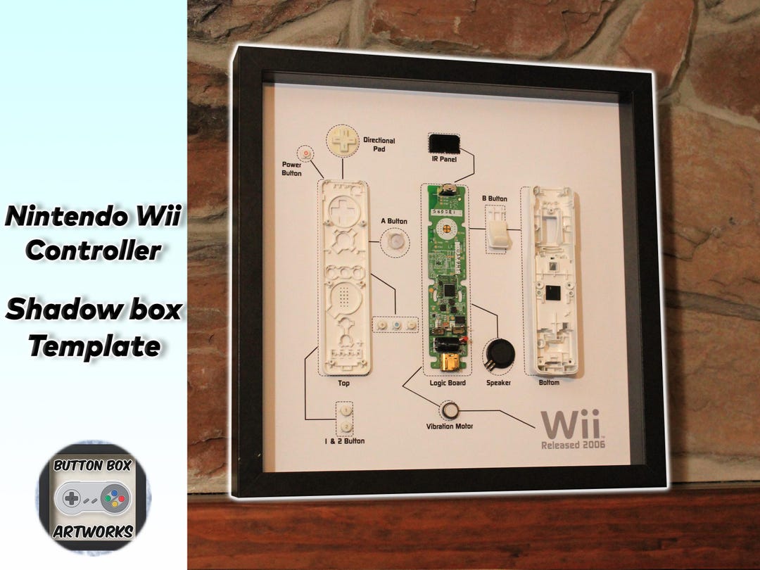 Wii Remote Shadow Box Diagram Template - Etsy UK