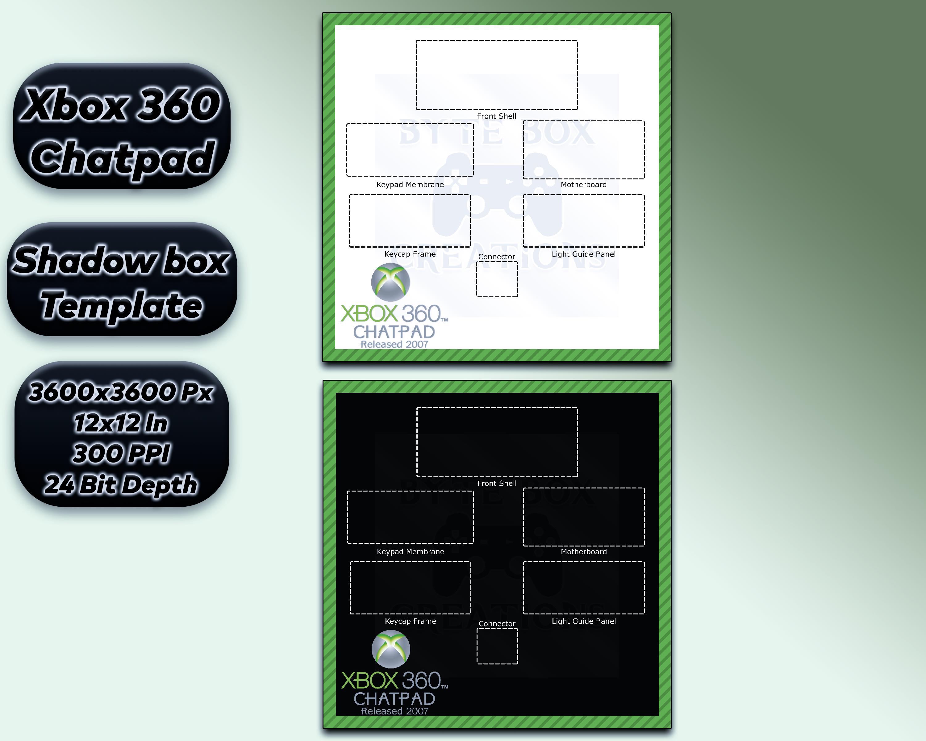 Xbox 360 Chatpad Keypad Teardown Shadow Box Template - Etsy