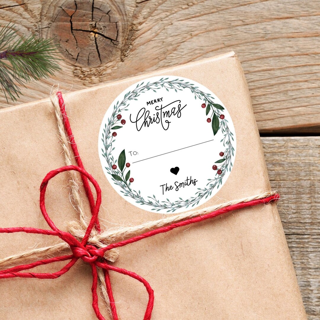 Personalized Christmas Labels, Custom Holiday Labels, Christmas ...