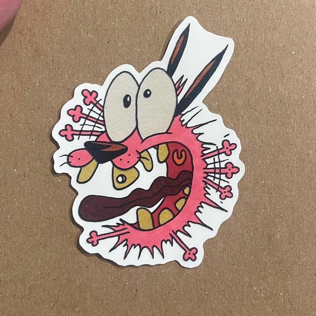 Courage the Cowardly Dog Sticker - Etsy