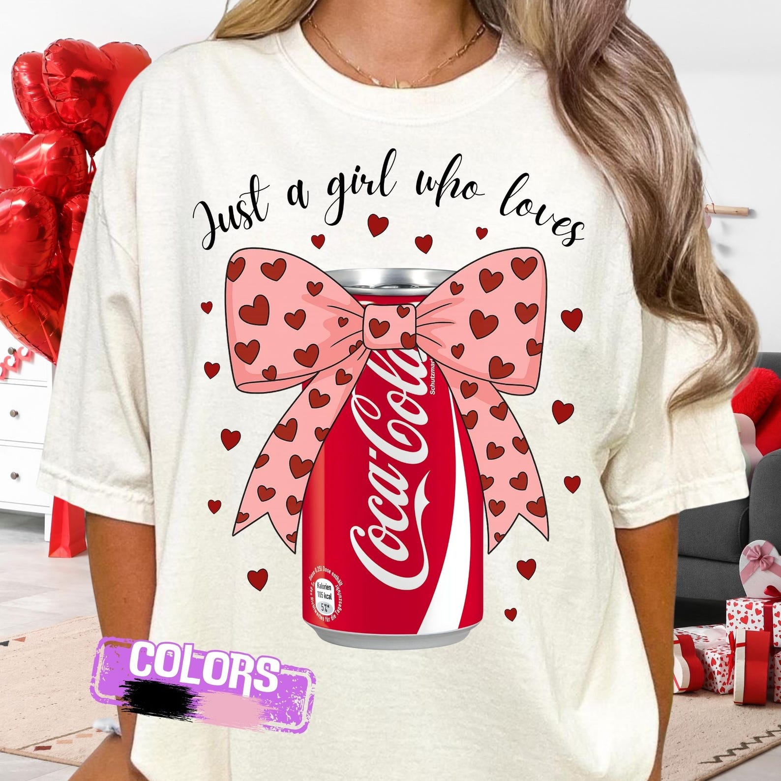 Just a Girl Who Loves Coca Cola PNG, Heart Valentine's Day, Soda Lover ...