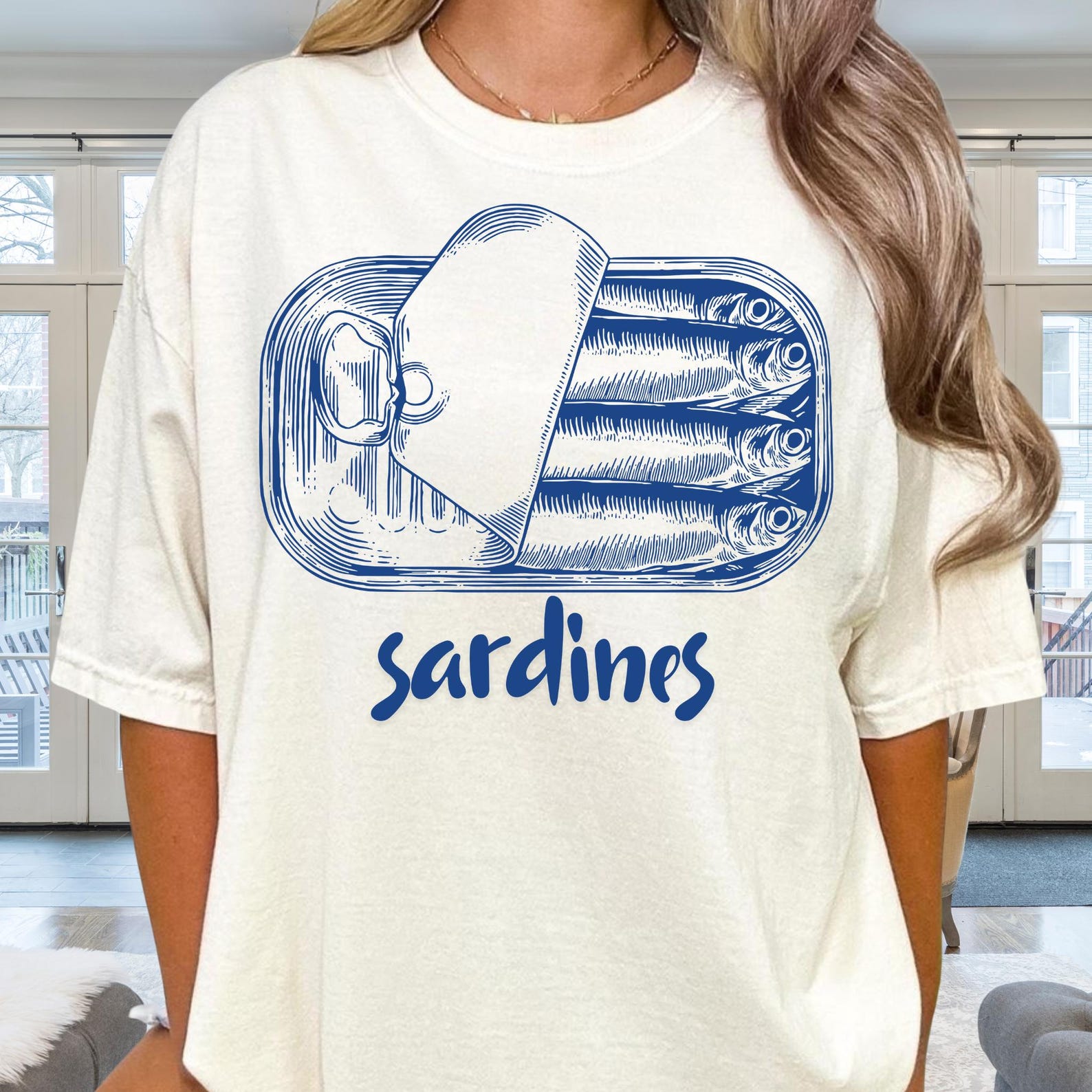 Fisherman Aesthetic Sardines Clipart, Coastal Artwork, Tinned Fish Png ...