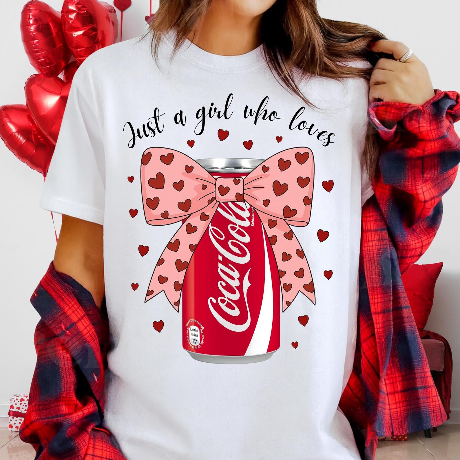 Just a Girl Who Loves Coca Cola PNG, Heart Valentine's Day, Soda Lover ...