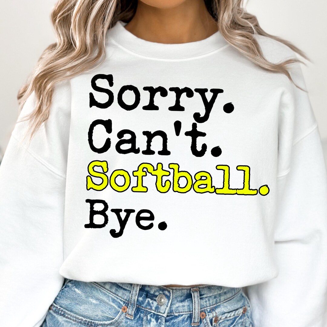 Sorry Can't Softball Bye Png, Retro Softball Png, Softball Png ...