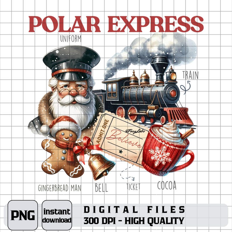 Polar Express PNG, Christmas Movie Png, Funny Christmas Movie Png ...