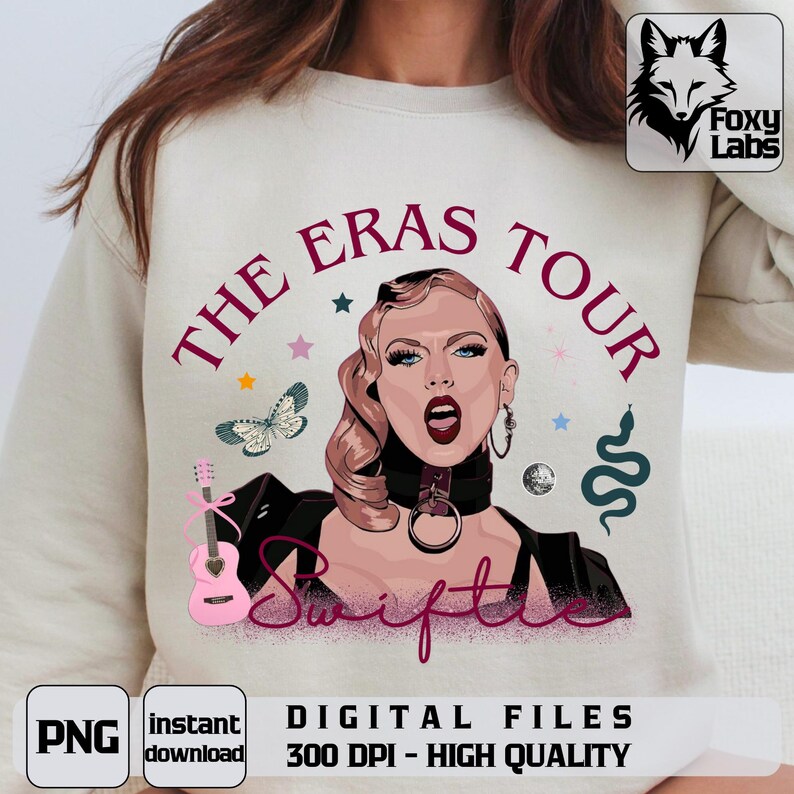 Taylor Swift the Eras Tour PNG, Taylor Eras, Swift Kelce Png, Eras Tour ...
