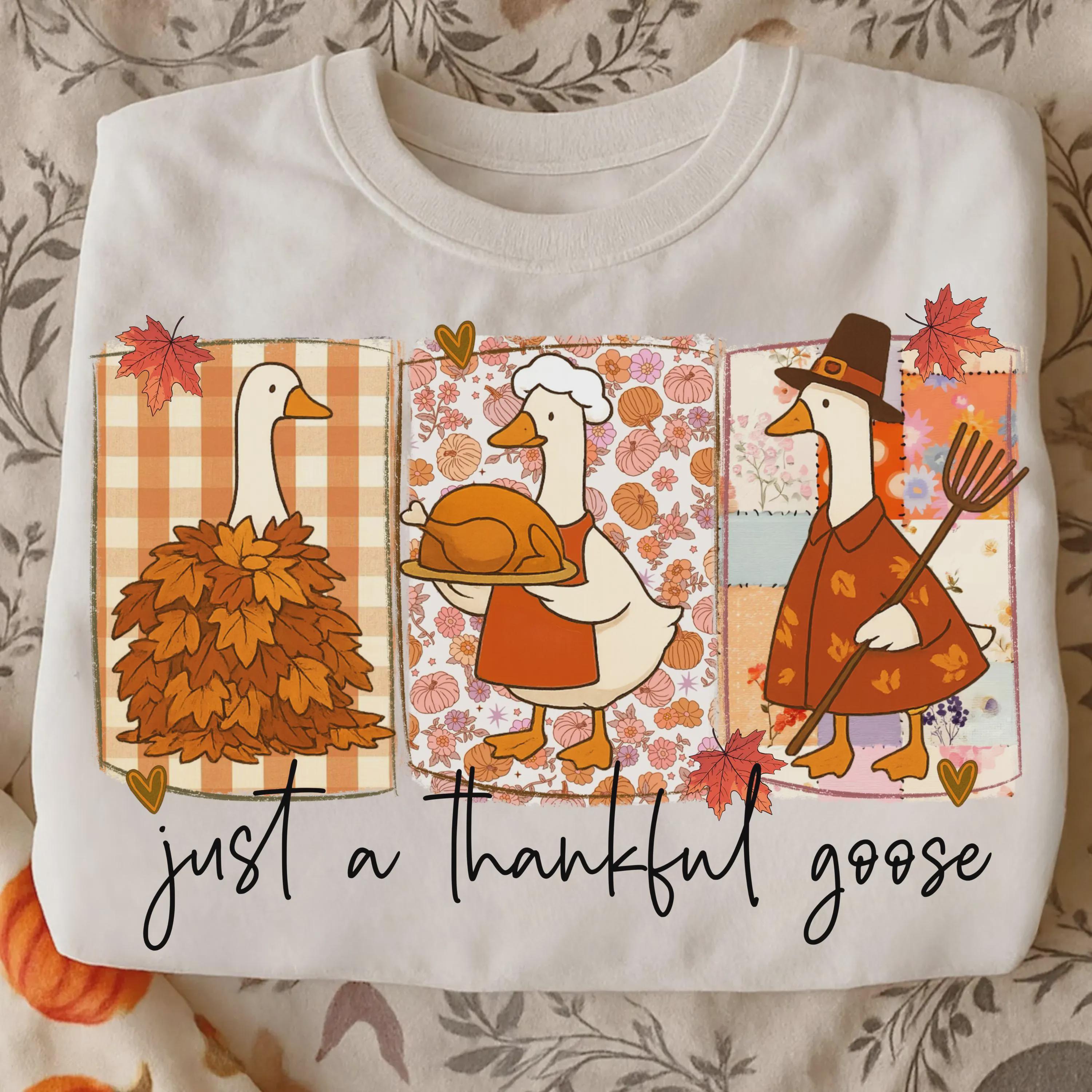 Thanksgiving Goose PNG, Cozy Fall Goose Clipart, Cute Autumn Goose ...